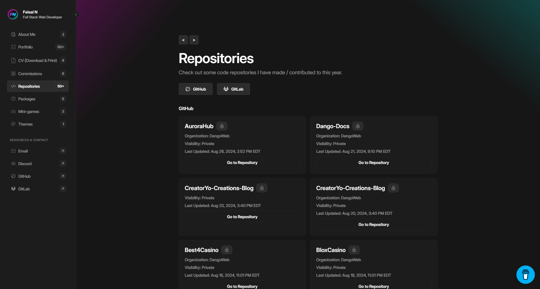 Repositories – Faisal N